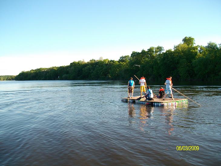 Geneva Ward Troop 5 - Varsity team's pop bottle raft